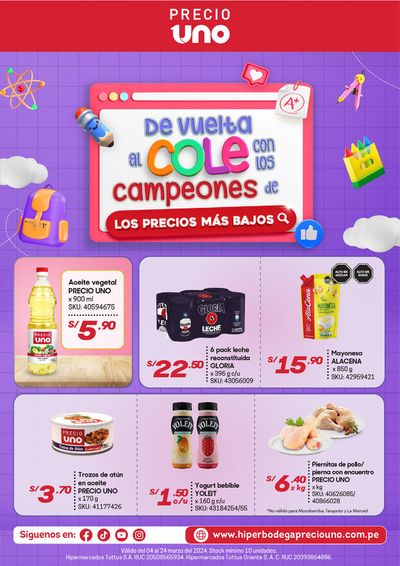 Hiperbodega Precio Uno | Catálogos y Ofertas Marzo 2024 | Tiendeo